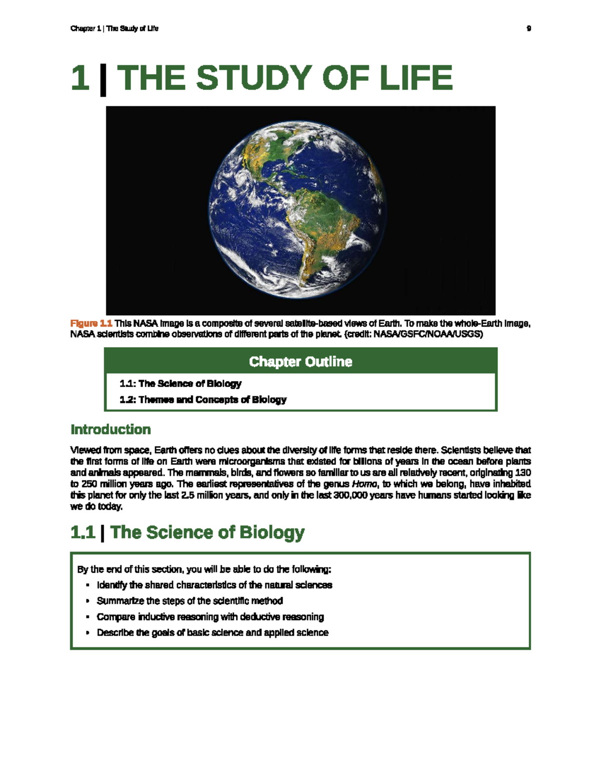 Ch1 - Chapter 1 | The Study of Life 9 1| THE STUDY OF LIFE Figure 1 ...