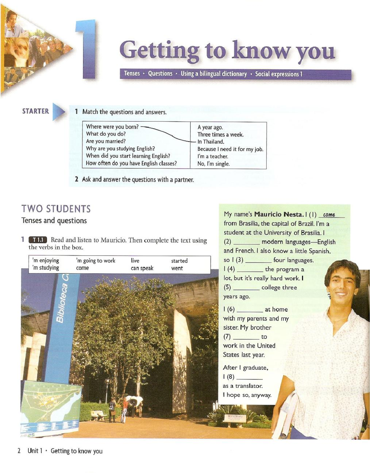 American-Headway-2-sb (1)-9-64 - Getting to know you Tenses Questions ...