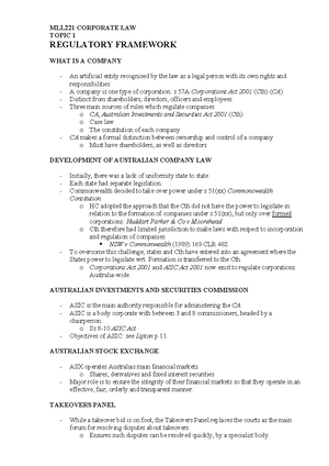 Step by step with sentence starters company law notes - COMPANY LAW ...