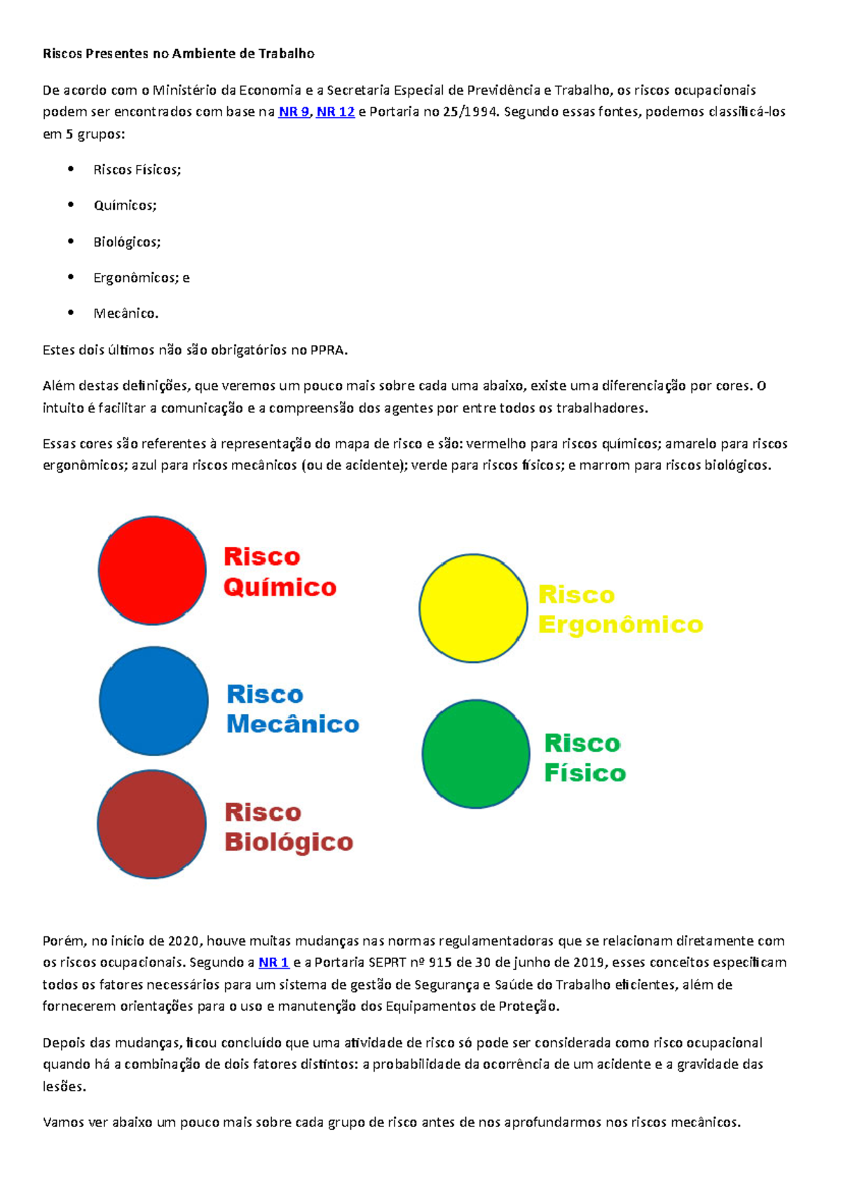 Riscos Ocupacionais - Riscos Presentes NO Ambiente DE Trabalho ...
