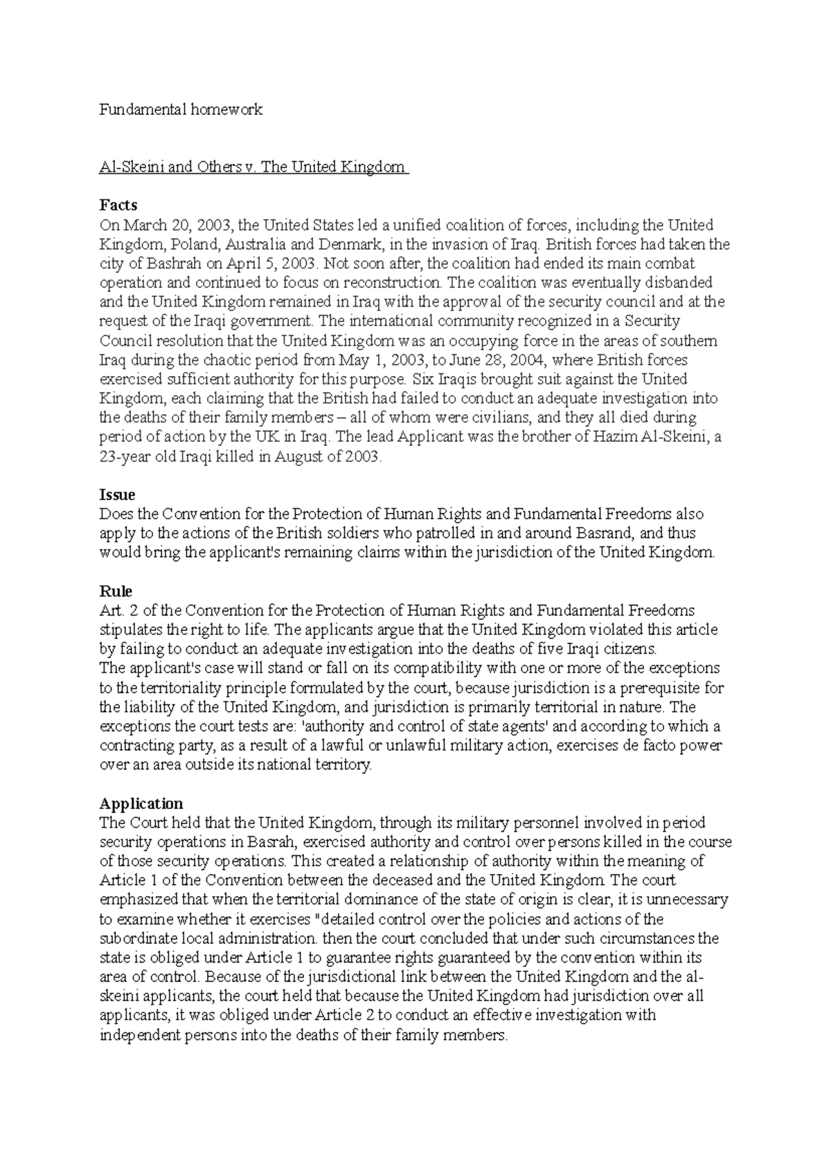 Fundamental homework - werkgroepuitwerkingen - Fundamental homework Al ...