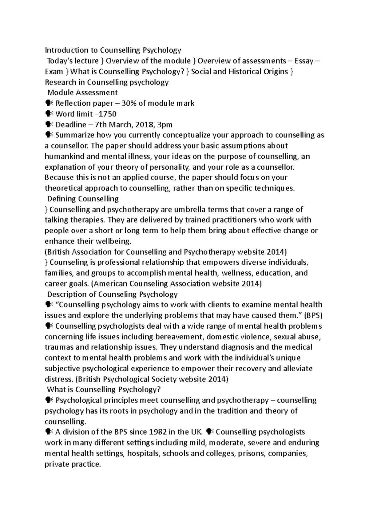 Introduction to Psychology therapies - Introduction to Counselling ...