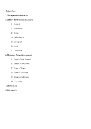 Strategic Position - Assessment Task 1: Strategic Analysis on Bonza ...