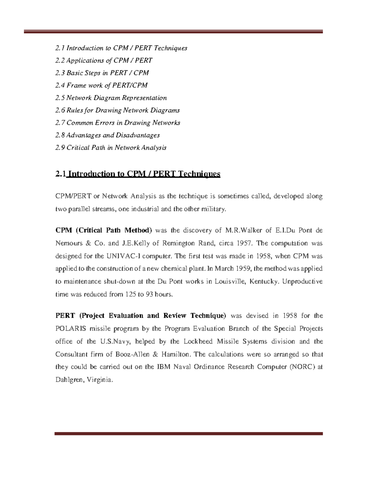 8. CPM examples - IT PROJECT - 2 Introduction to CPM / PERT Techniques ...