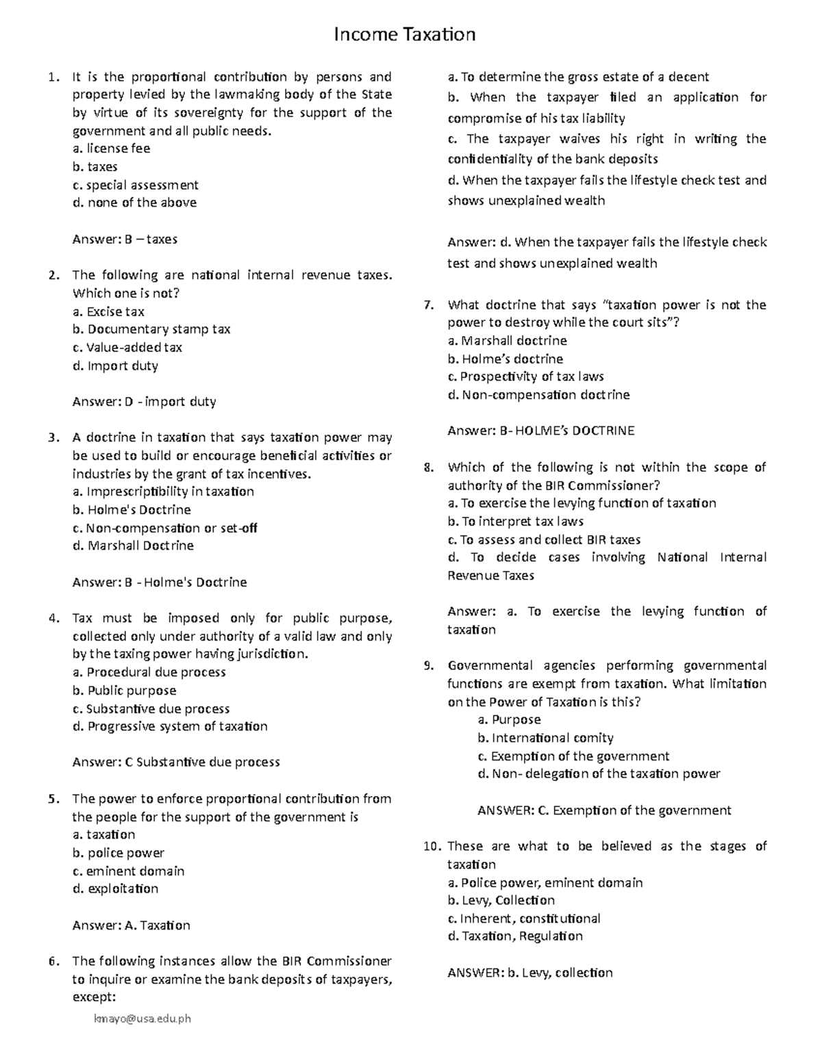511732801-Income-Tax Lecture Note - It is the proportional contribution ...