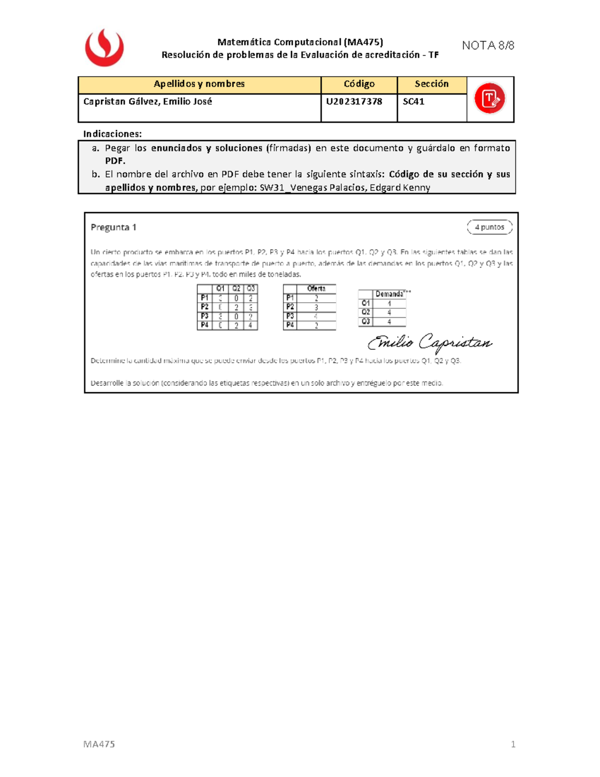 TF Parte I + Solución - NOTA 8 - Matemática Básica - Matemática ...