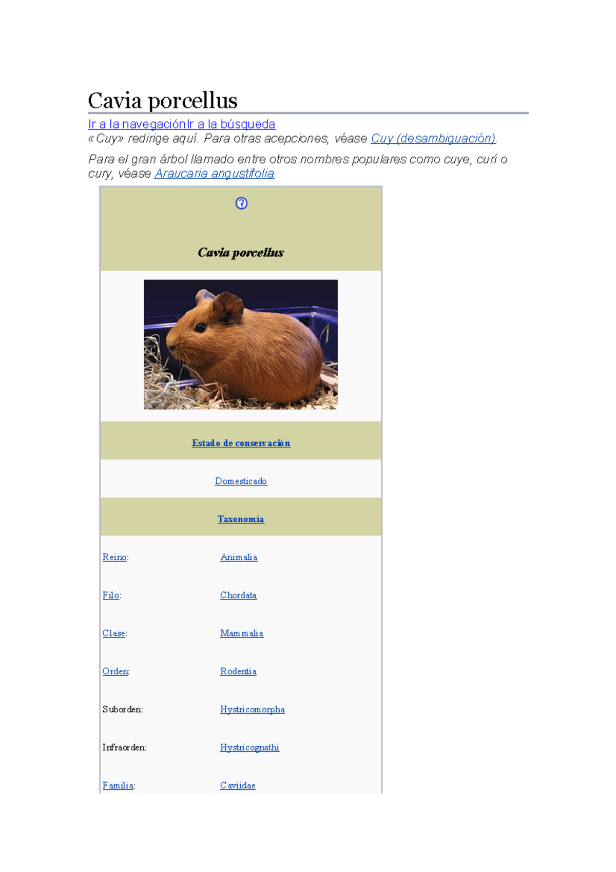 Cavia porcellus cuy - Lecture notes cuy - Cavia porcellus Ir a la ...