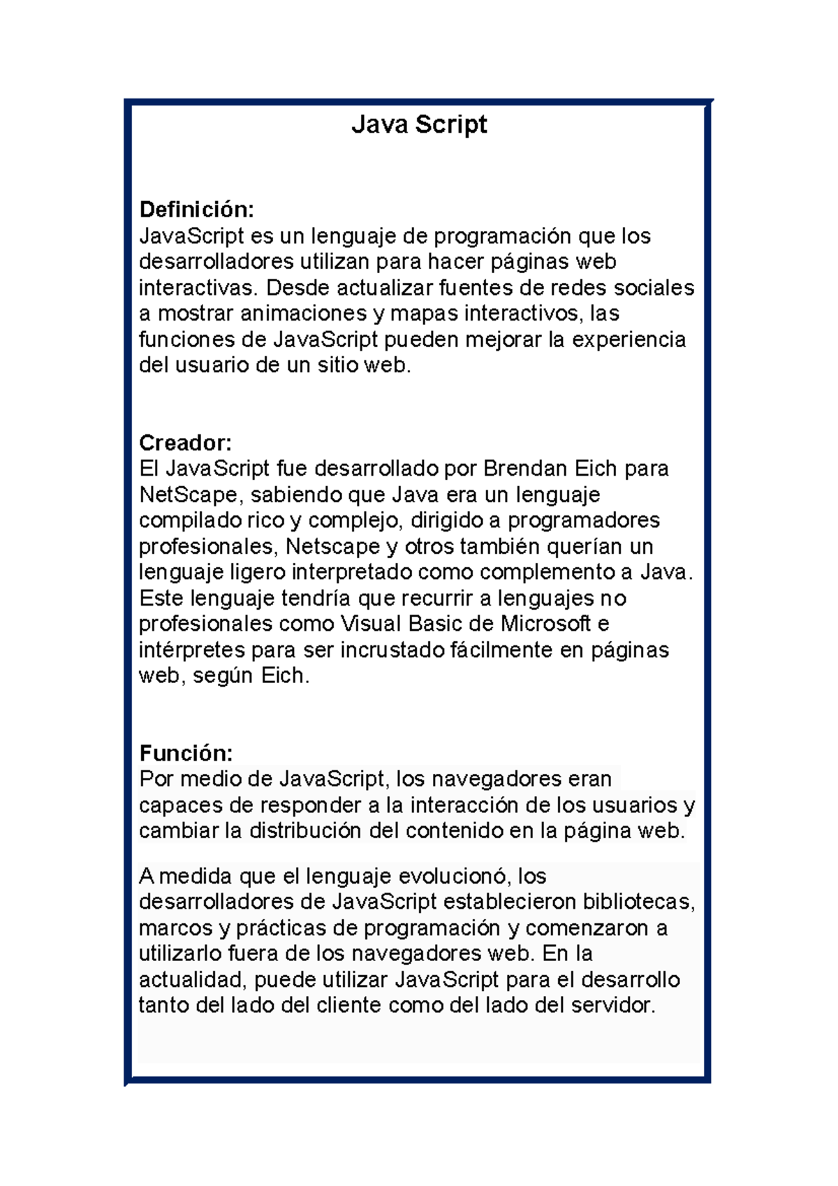 Osita 21 - Tareas de materias de sistemas - Java Script Definición: JavaScript es un lenguaje de ...