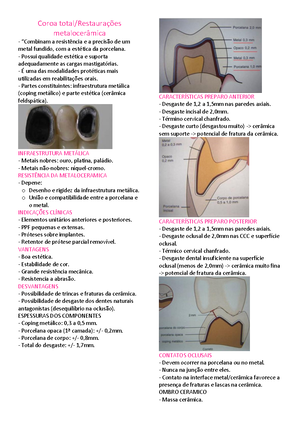 MODELOS DE TRABALHO EM PRÓTESE FIXA - AULA 12 PRÓTESE MODELOS DE ...