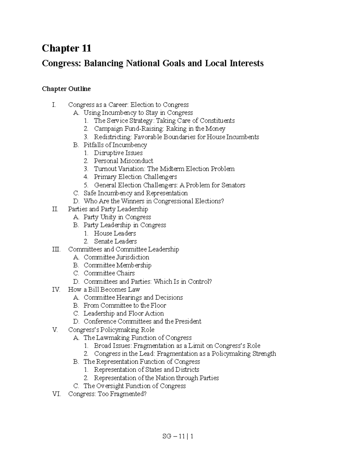 Chapter 11 - The goals to national and local interest groups - Chapter ...