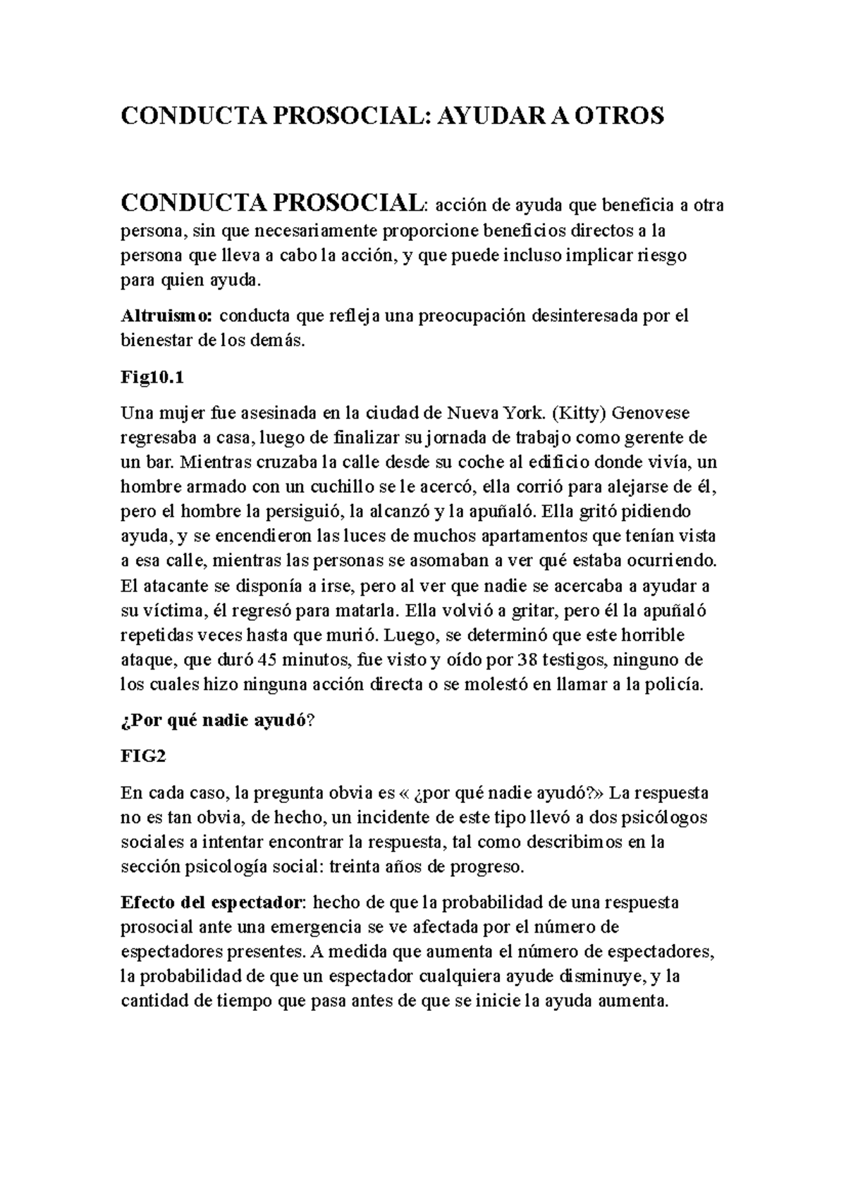 Conducta Prosocial EXP - CONDUCTA PROSOCIAL: AYUDAR A OTROS CONDUCTA ...