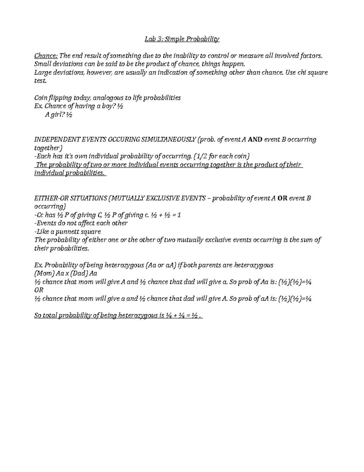 Lab 3 - Notes - CONTENT - Lab 3: Simple Probability Chance: The end ...