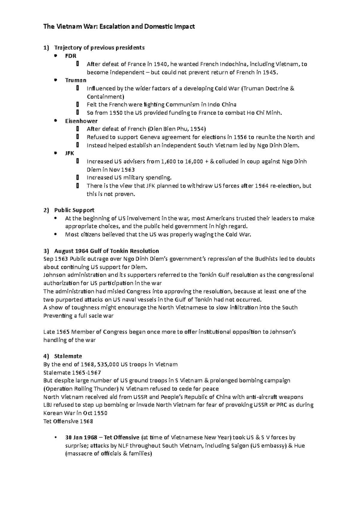 American History The Vietnam War- Escalation and Domestic Impact - The ...