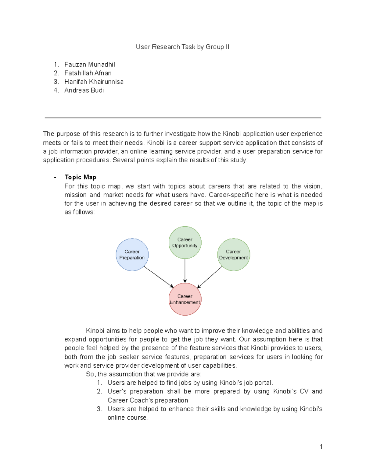 User Research Task by Group II - User Research Task by Group II Fauzan ...