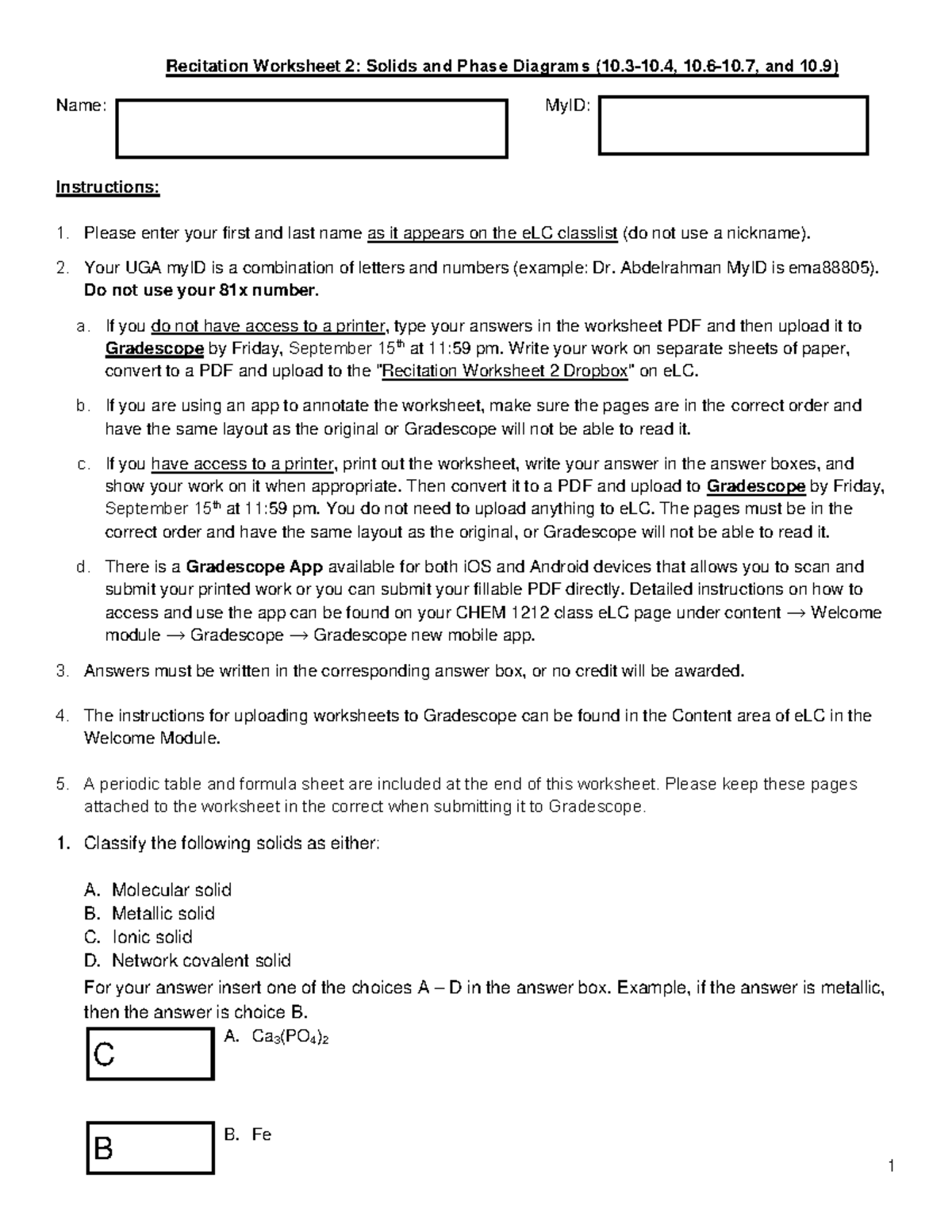 Recitation Worksheet 2 (Solids) Fillable PDF Final 1 - Recitation ...