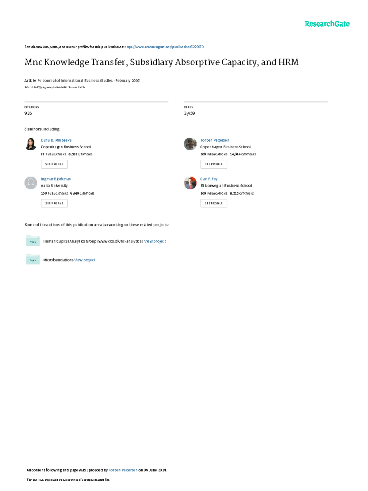 SSRN-id1809483-2 - Notes - See discussions, stats, and author profiles ...