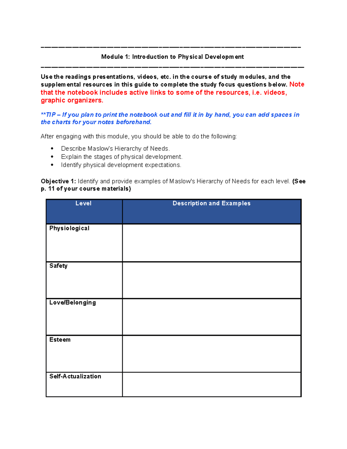 Module 1 Notebook Updated Studocu