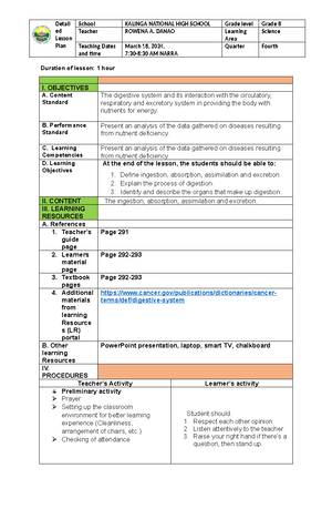 STS Lesson 9 The Good Life - I. UNIT TITLE/CHAPTER TITLE SCIENCE ...