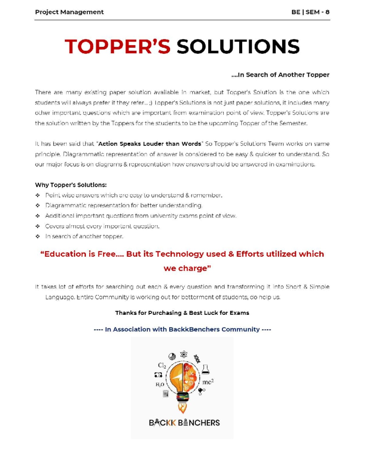 PM-Topper Soln - sdfghjkl - Project Management - Studocu