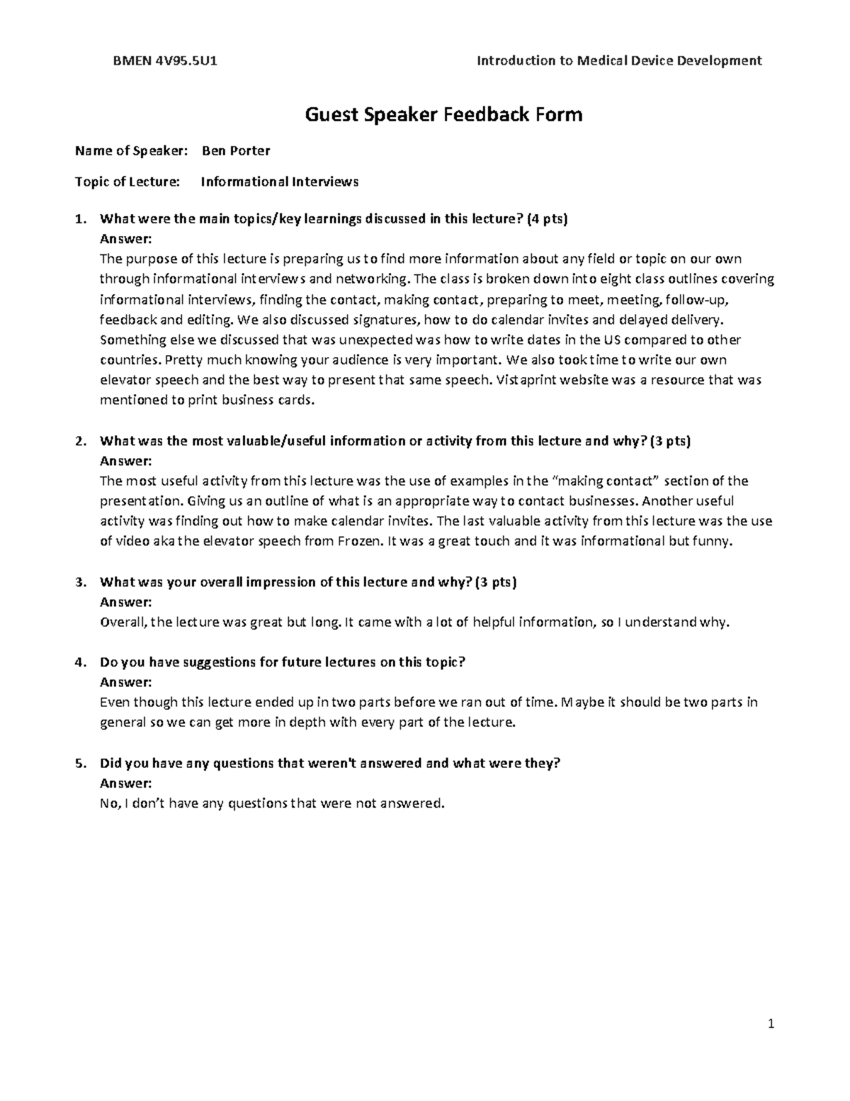 06.02 FF Information Interviews BMEN 4V95 - BMEN 4V95 Introduction to ...
