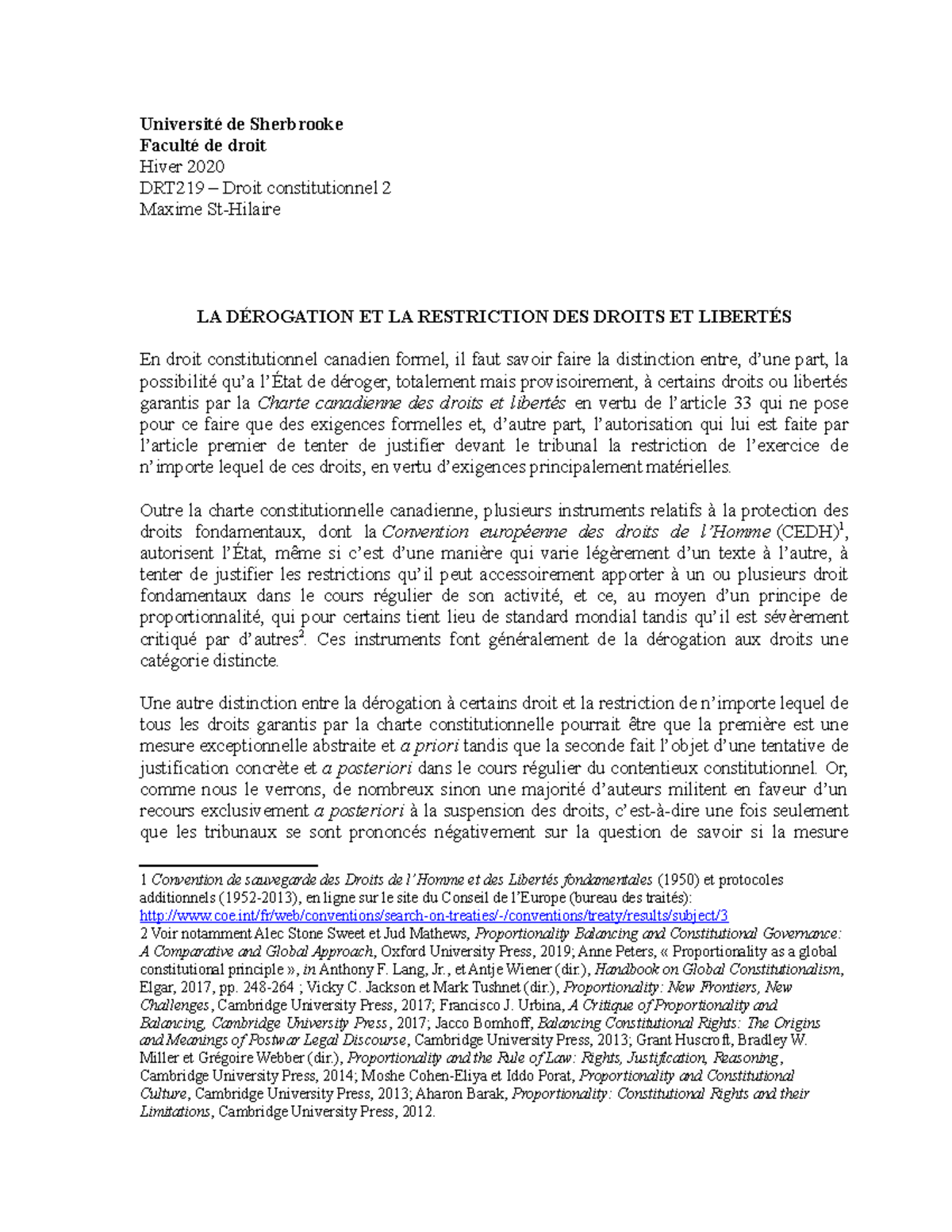 Notes sur suspension et restriction du prof constitu - Université de ...