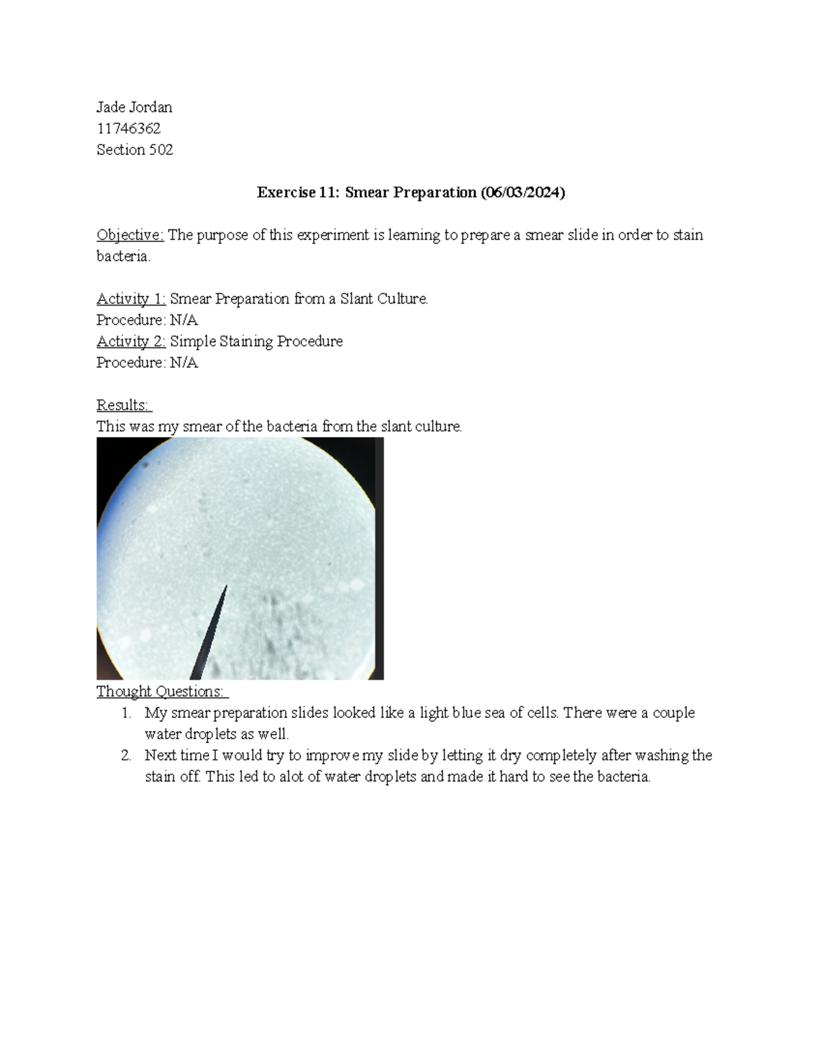 Lab Reports 11-15,16-18,21,23,24 - Jade Jordan 11746362 Section 502 ...