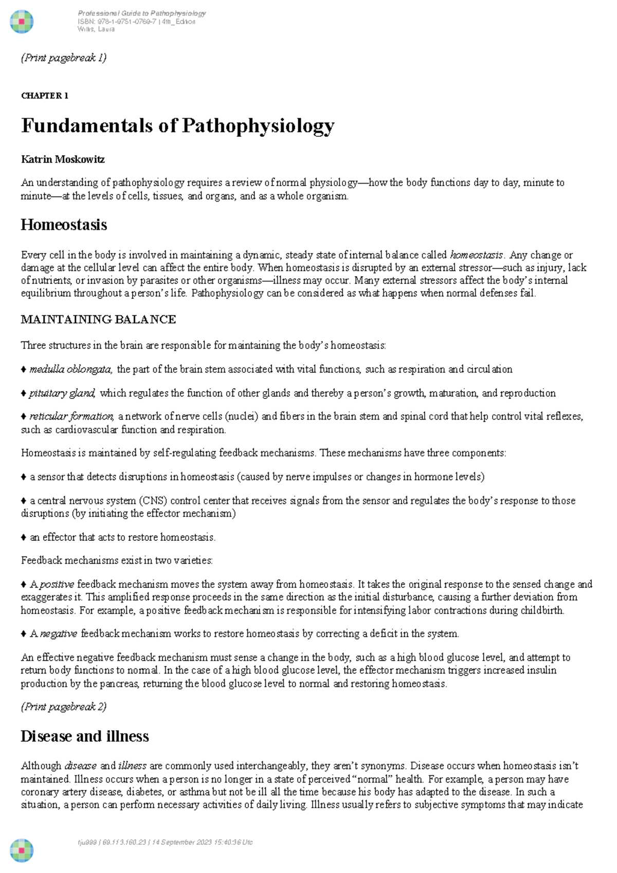 1 Fundamentals of Pathophysiology - ISBN: 978-1-9751-0769-7 | 4th ...