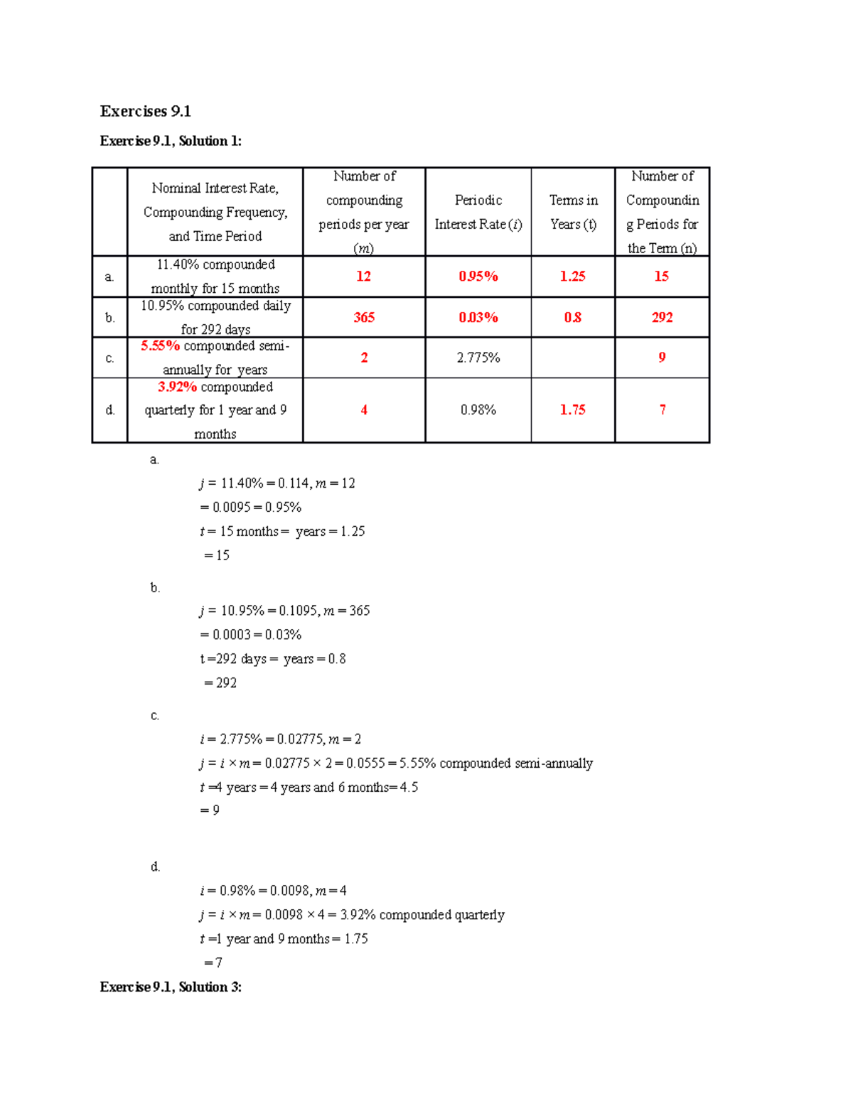 Exercises 9 - Chapter 9 - Exercises 9. Exercise 9, Solution 1: Nominal ...