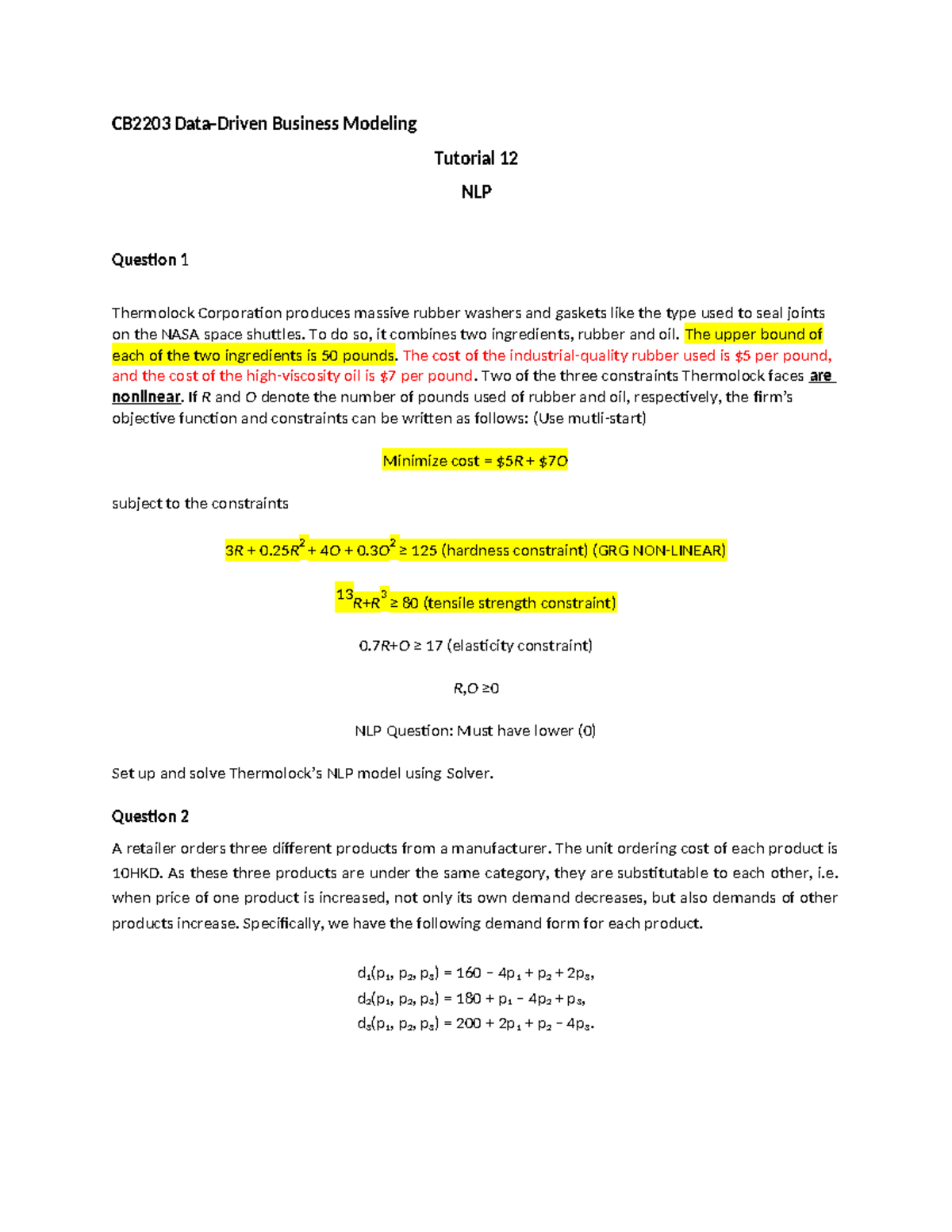 Tutorial 12 NLP - ajsndcoandc - CB2203 Data-Driven Business Modeling Tutorial 12 NLP Question 1 ...