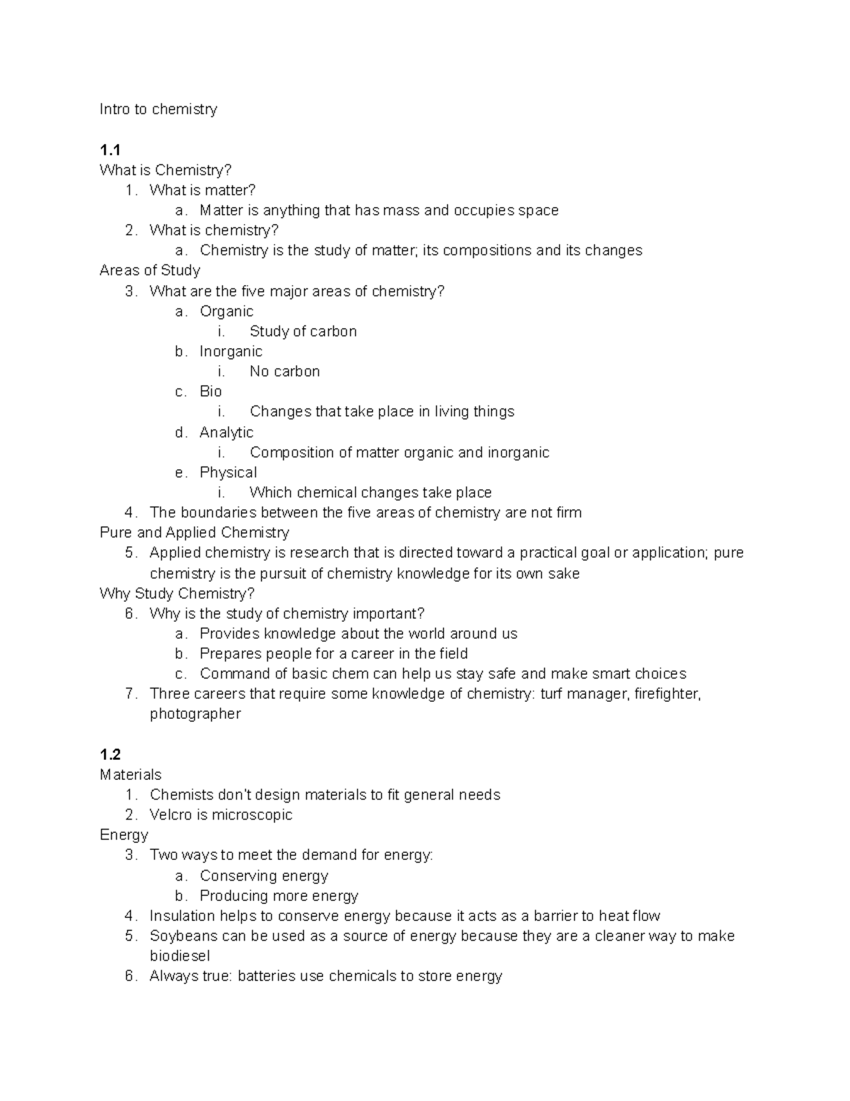 Intro to chemistry - Professor Neil Blough - Intro to chemistry 1. What ...