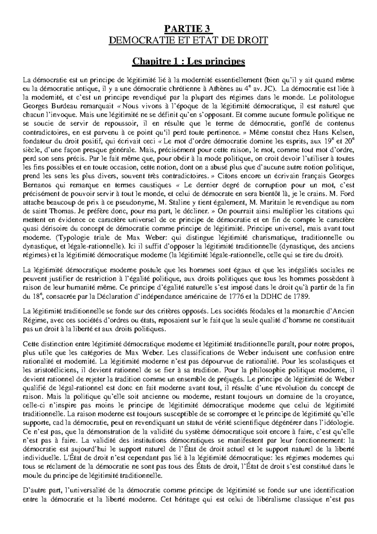 Partie III D mocratie Et Etat De Droit PARTIE 3 DEMOCRATIE ET ETAT