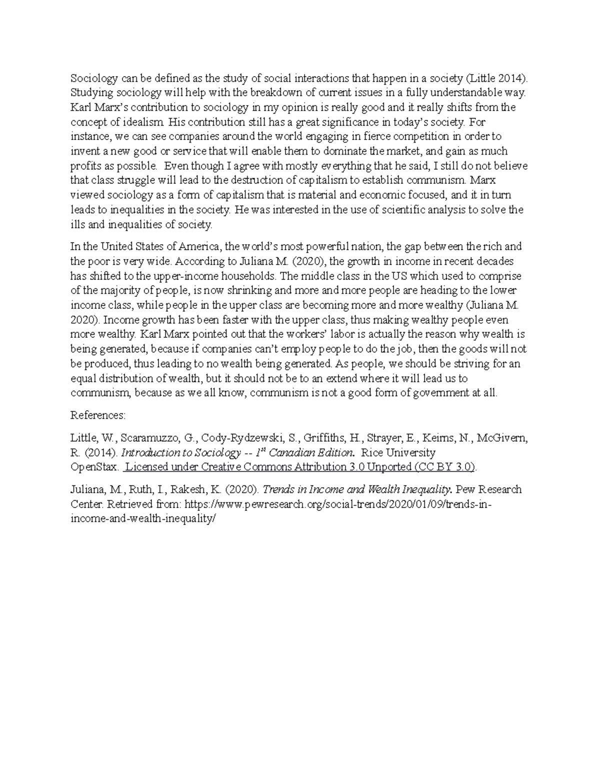 Introduction to Sociology SOC 1502 Discussion Forum unit 1 - Sociology ...