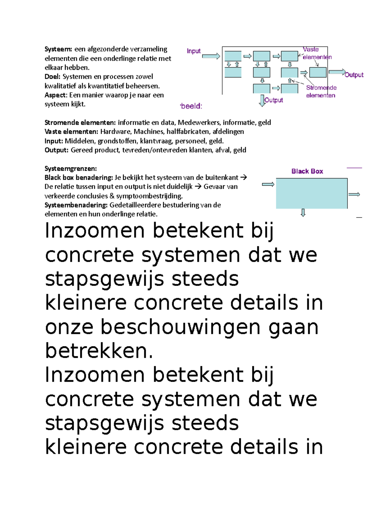 Samenvatting systeemkunde bedrijfsmanagement MKB - Systeem: een ...