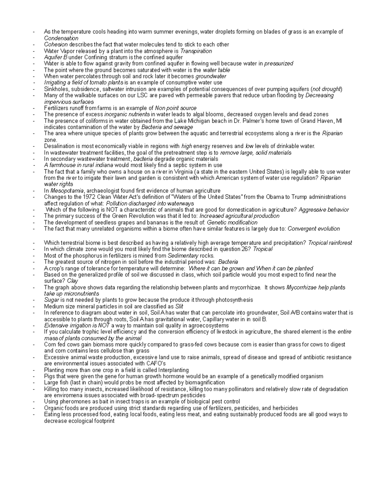 UCSF - everything you need to know for exam 2 - As the temperature ...