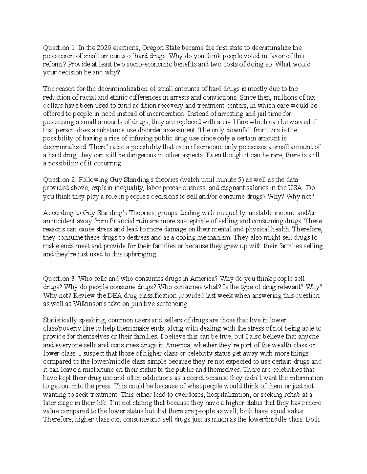 Week 11 Thread - I answered the following questions: Question 1: In the ...