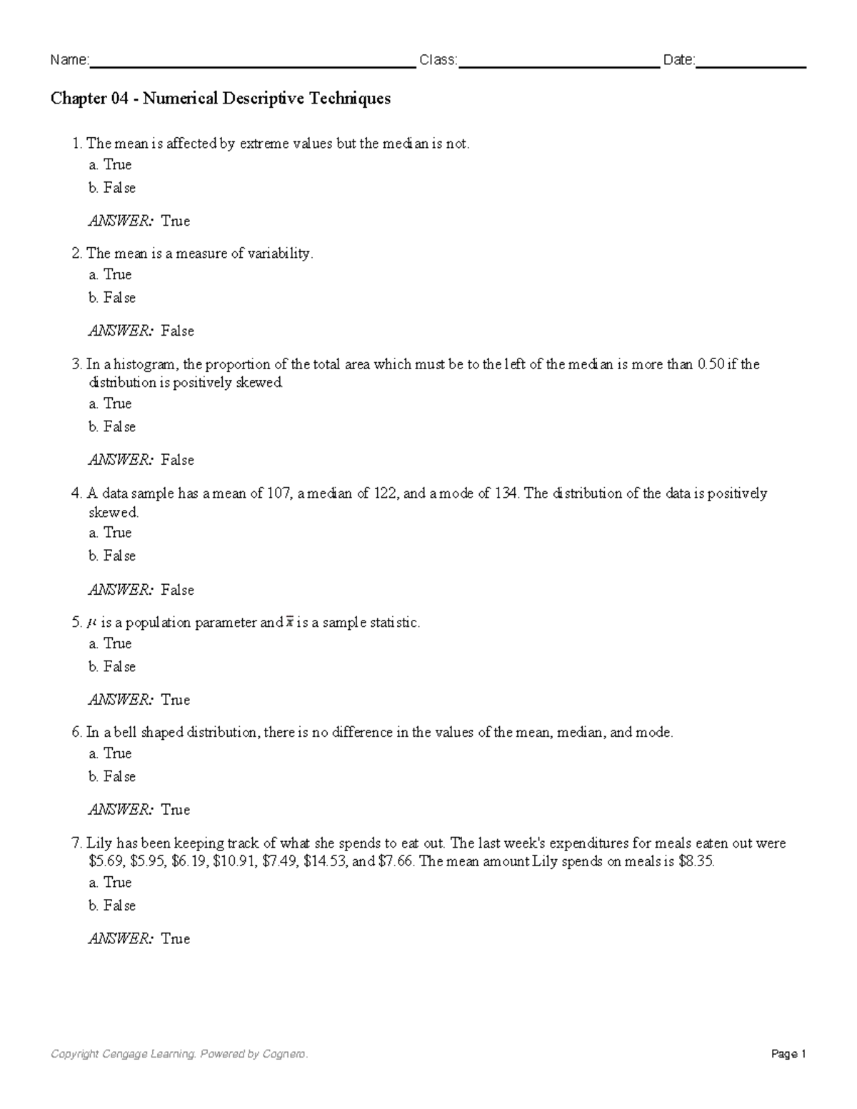 Chapter 04 Numerical Descriptive Techniques - - Studocu