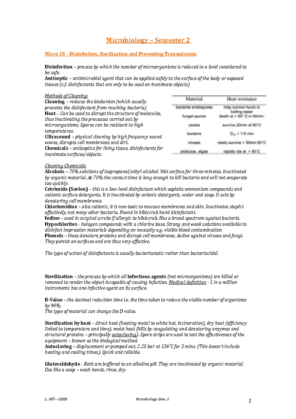 Microbiology – Semester 2 - Microbiology – Semester 2 Micro 18 ...