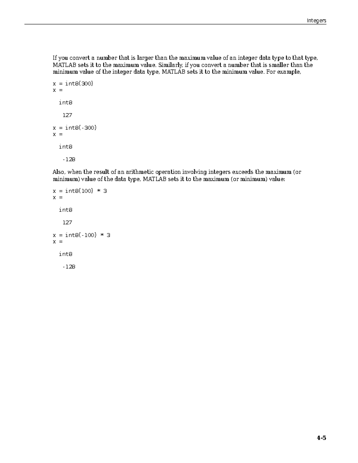Matlab Prog 17 If You Convert A Number That Is Larger Than The Maximum Value Of An Integer