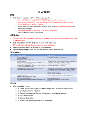 Exam 3 Review Sheet pharm - Exam 3 Review Sheet 1. Differentiate ...
