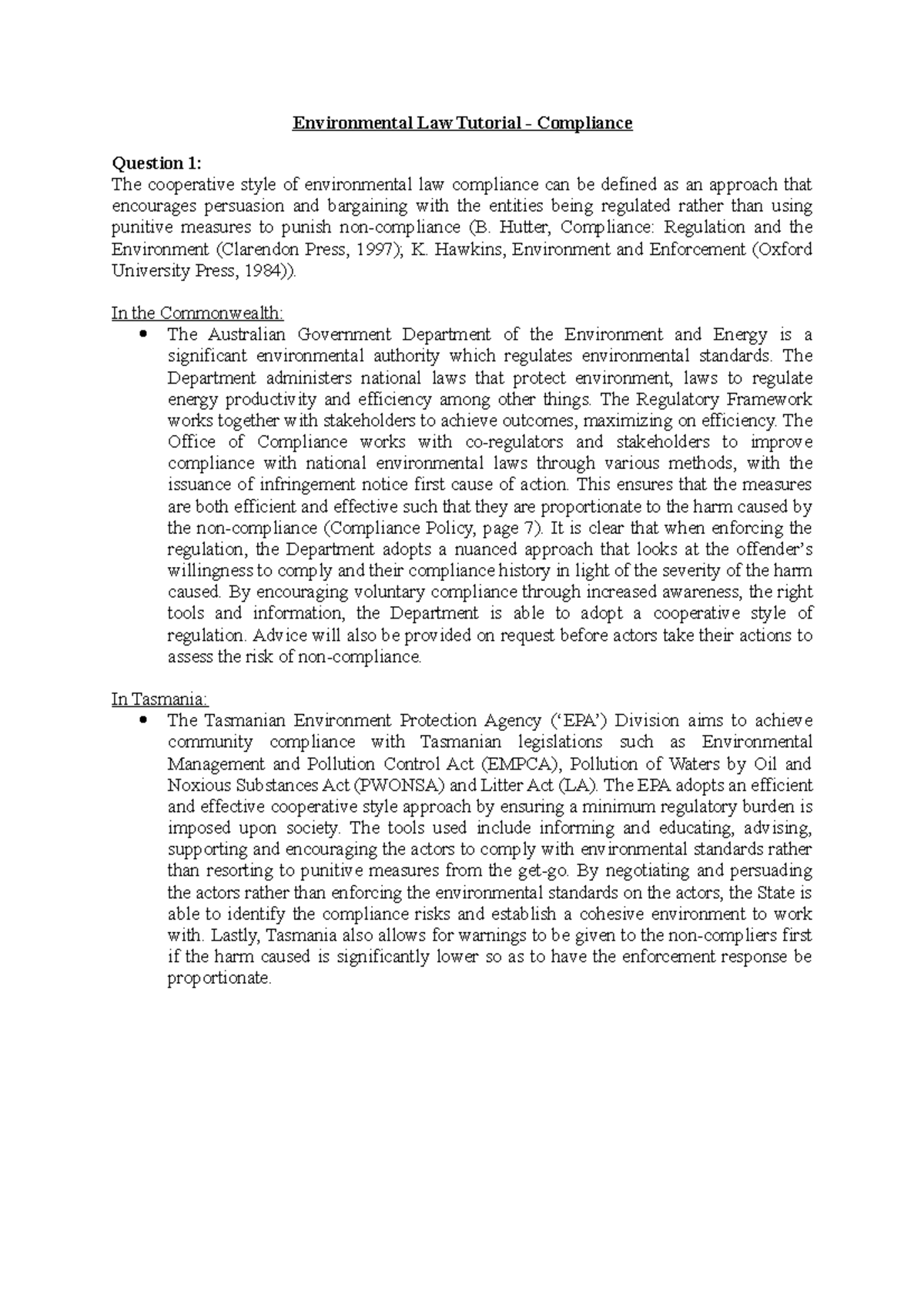 Environmental Law Tutorial - Compliance - Environmental Law Tutorial ...