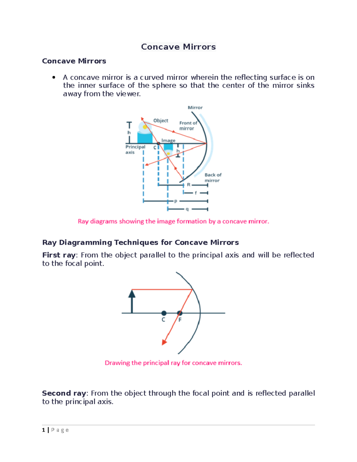 Concave Mirrors - Concave Mirrors Concave Mirrors A concave mirror is a ...