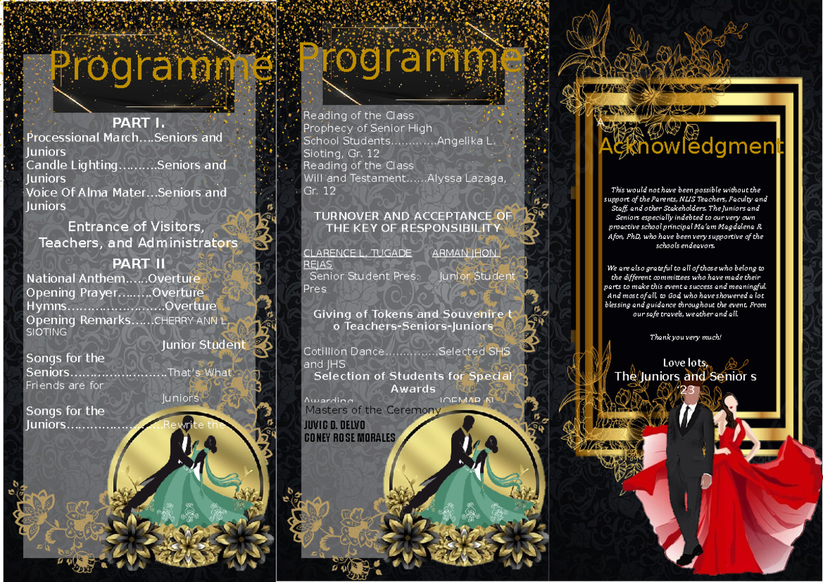 Final Regale Night Program - Reading of the Class Prophecy of Senior ...