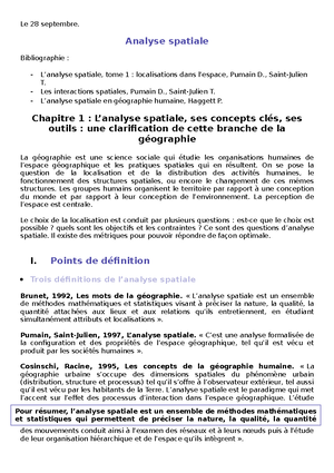 TD4Interaction Spatiale - Analyse spatiale F. Lucchini TD 4 Villes et Interaction spatiale 1 ...