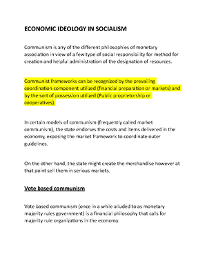 Economic Ideology In Capitalism - ECONOMIC IDEOLOGY IN CAPITALISM Free ...