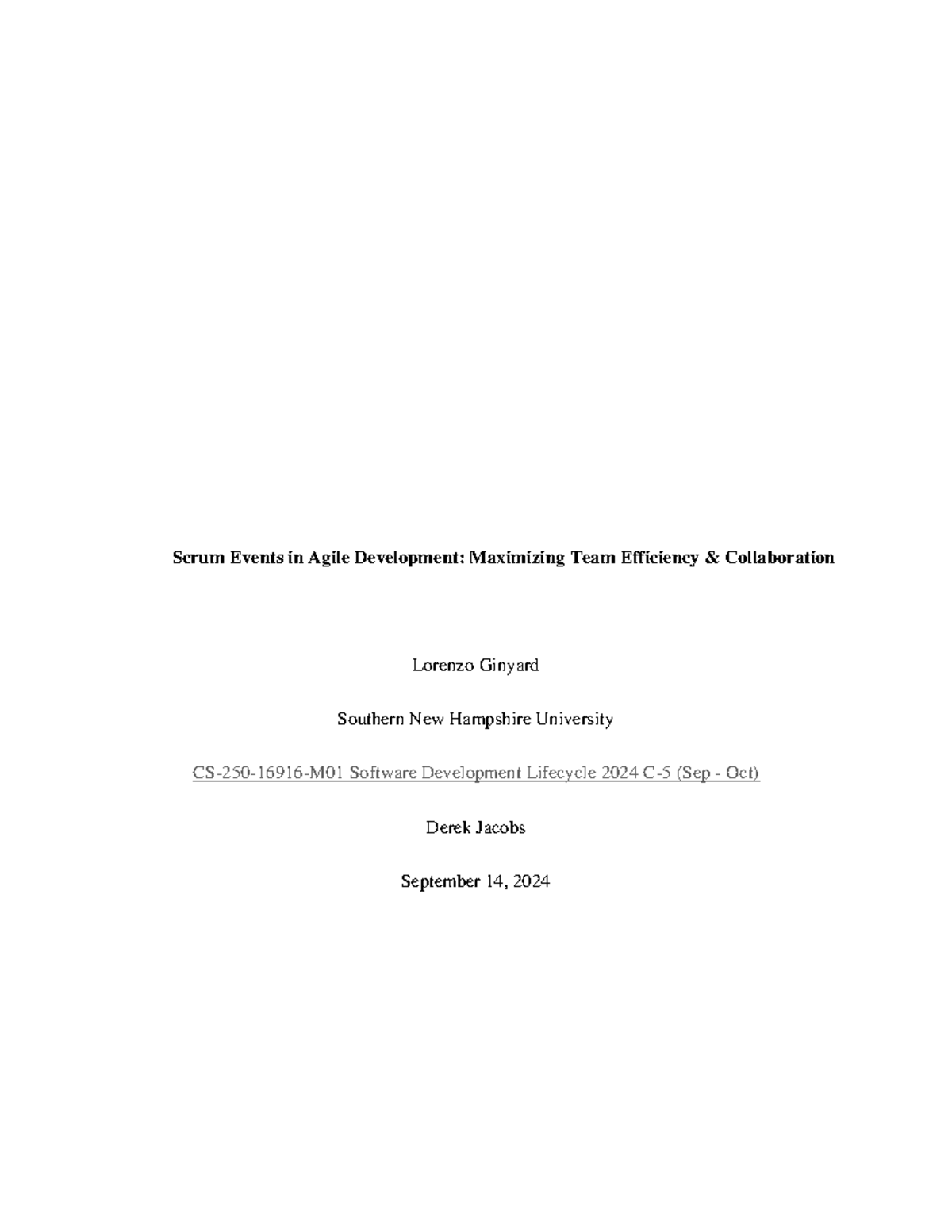 2-5 Journal - Scrum Events in Agile Development: Maximizing Team ...