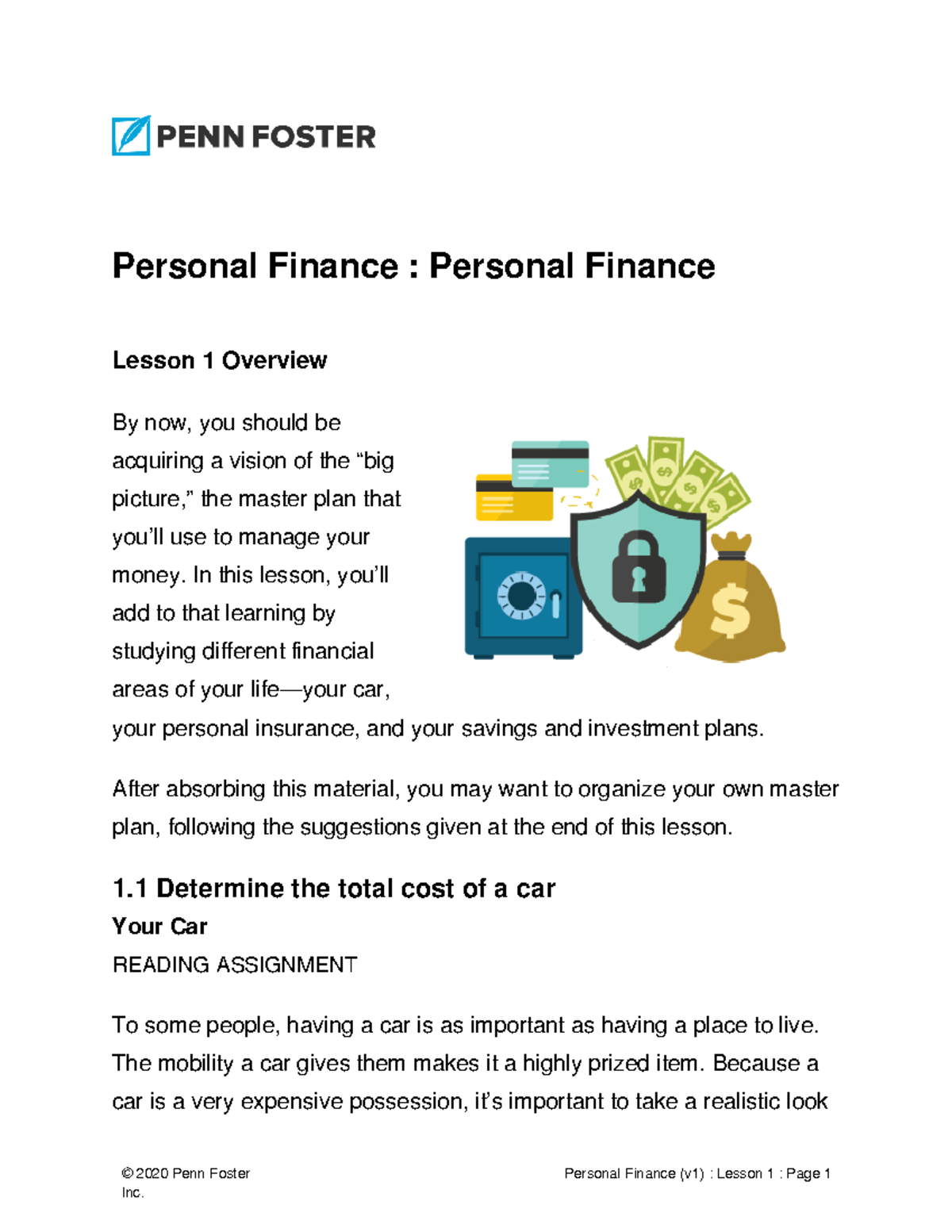 Personal+Finance+-+Lesson+1 - Personal Finance : Personal Finance ...