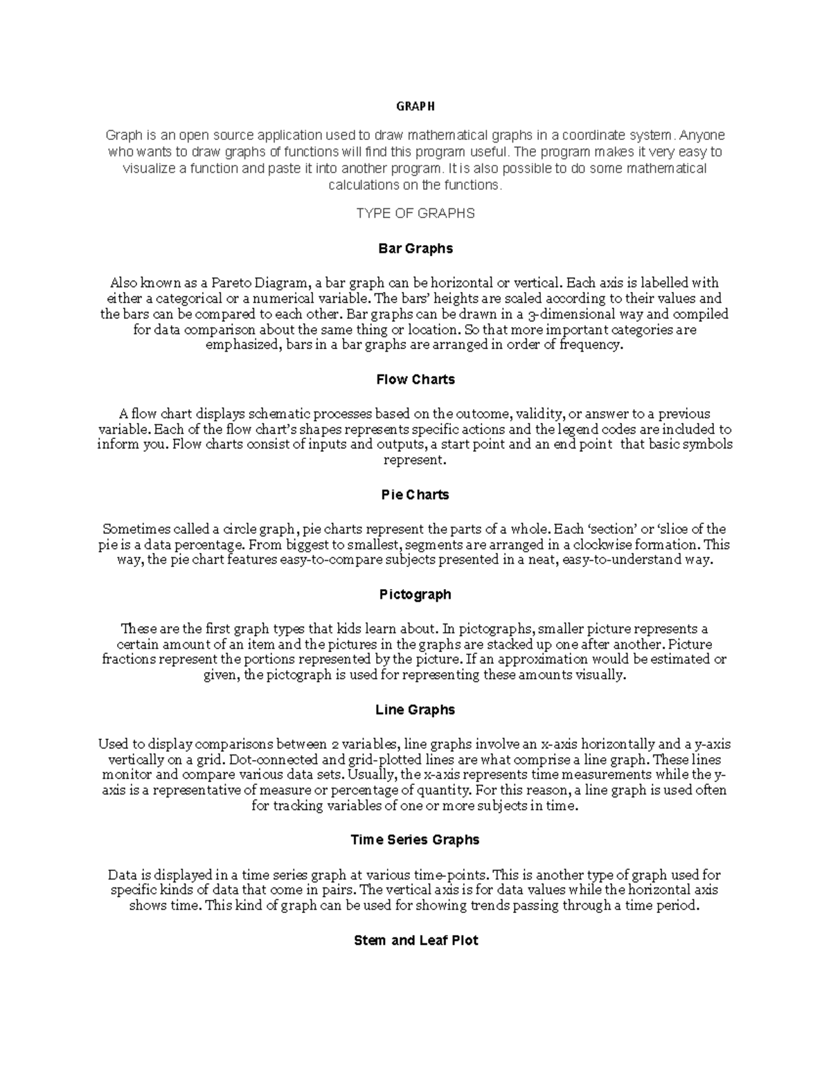 Graph - GRAPH Graph is an open source application used to draw ...