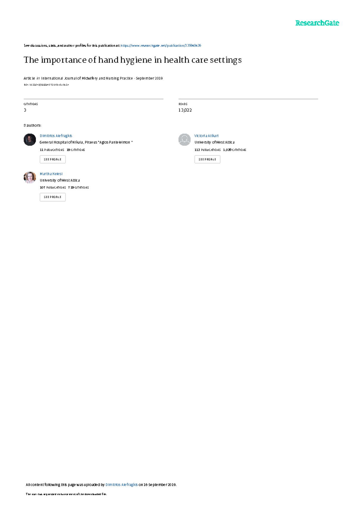 2 2 2 112 - essay about hand hygiene - See discussions, stats, and ...