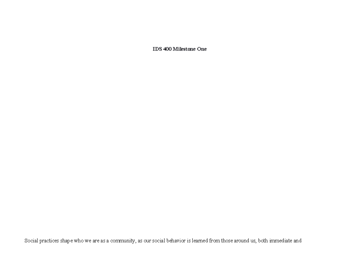 IDS 400 Milestone 1 - Short paper on analysis of racism and divurgance ...