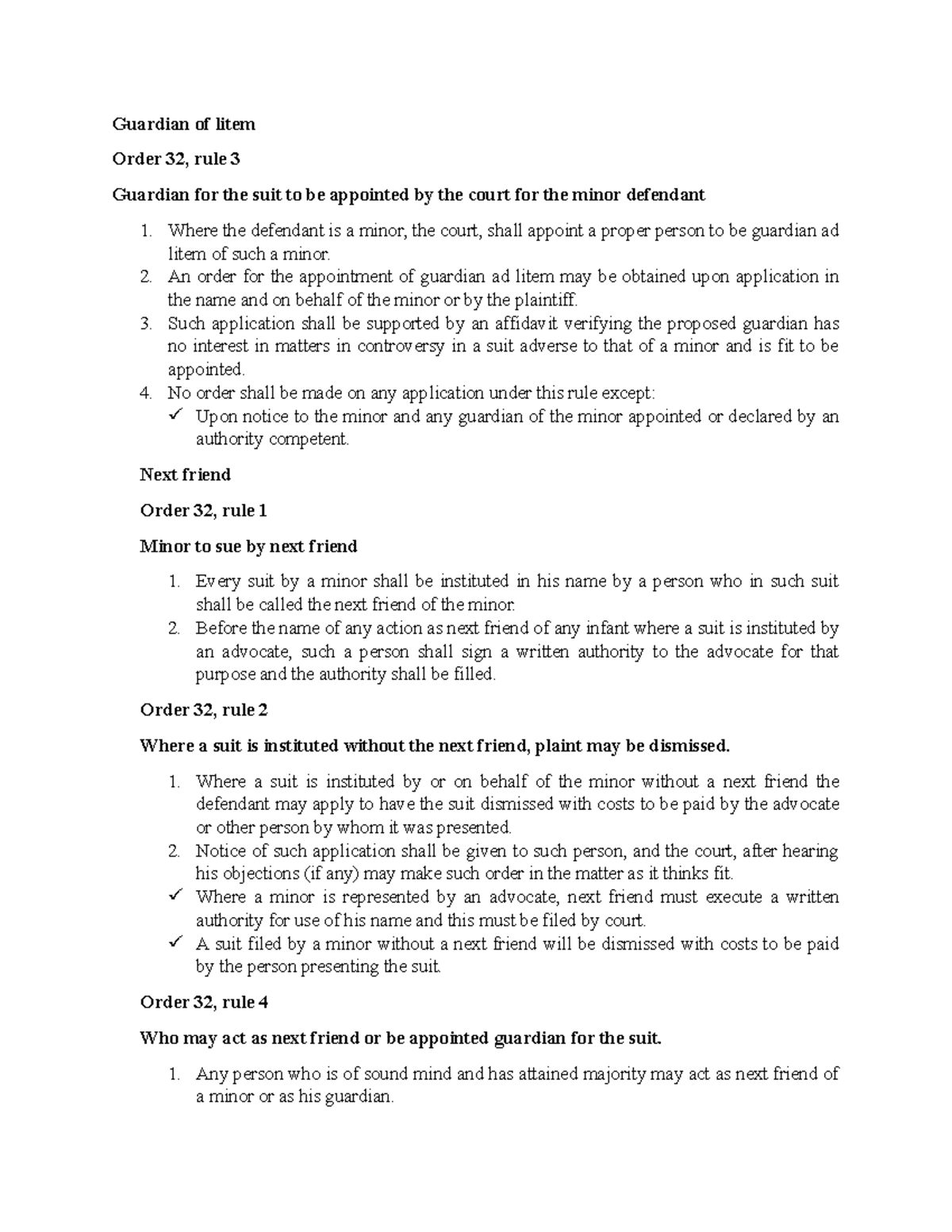 Guardian of litem - assignment - Guardian of litem Order 32, rule 3 ...